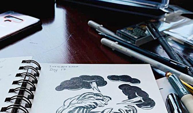 Fatima Al-Awad présente au Royaume le défi artistique mondial Inktober ...